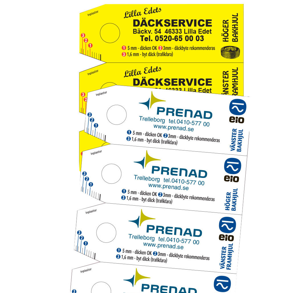 Dekkmarkør med trykk – en huskelapp for kundene dine | Inplastor